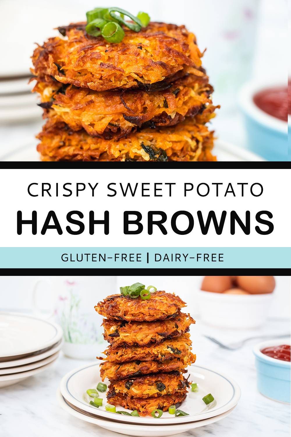 Crispy Sweet Potato Hash Browns - Blue Sky Eating